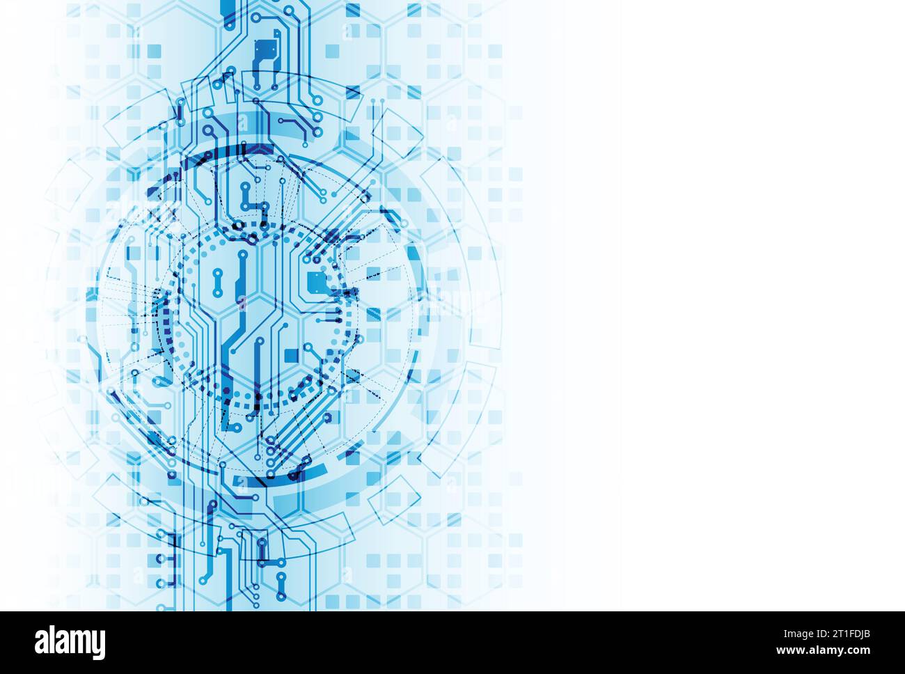 Vector illustration, Hi-tech digital technology and engineering theme ...