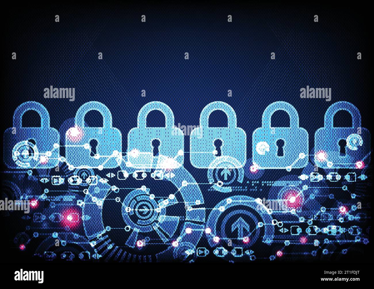 Protection concept. Protect mechanism, system privacy. Vector ...