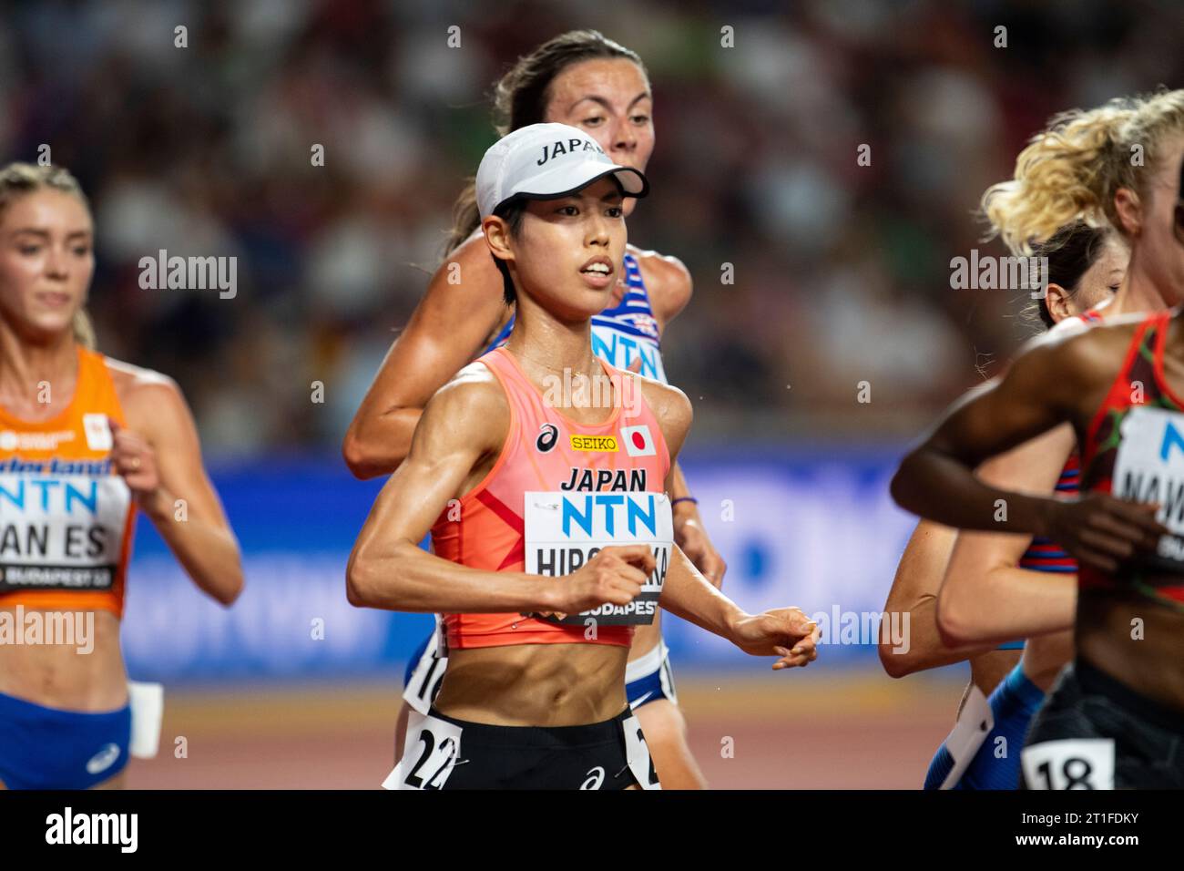 Rirka Hironaka of Japan competing in the women’s 10,000m final at the ...