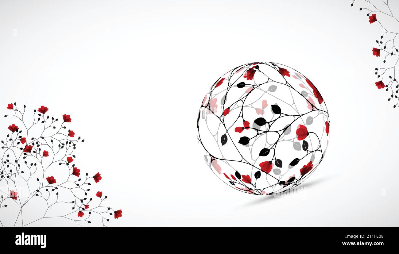 Concept background gardening flowers Stock Vector Images - Alamy