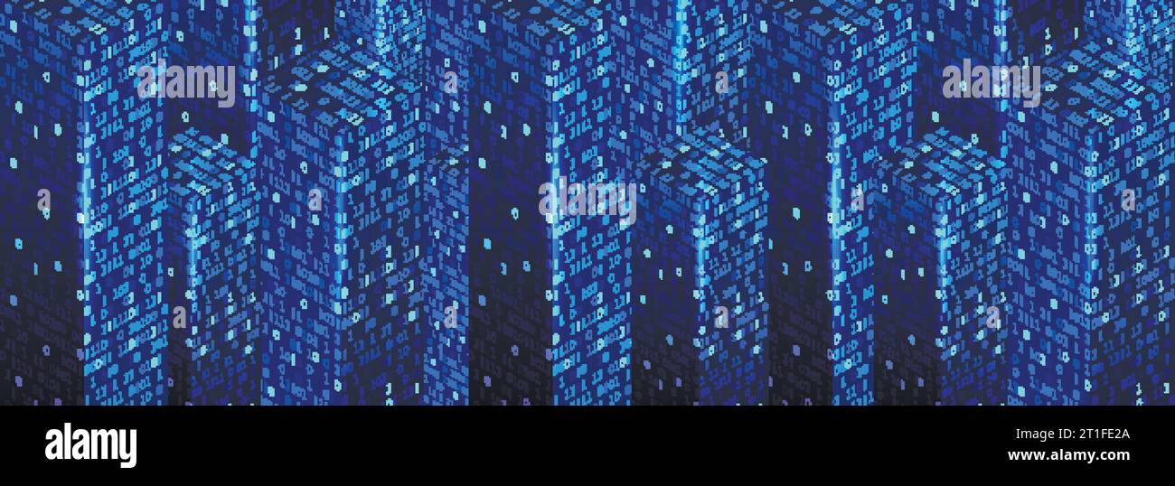 Technology Background Big Data Concept Binary Computer Code Vector 1605