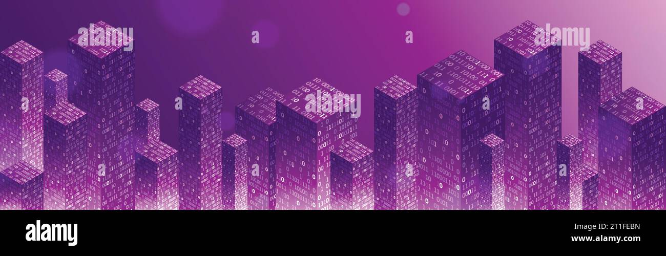 Technology background. Big data concept. Binary computer code. Vector ...