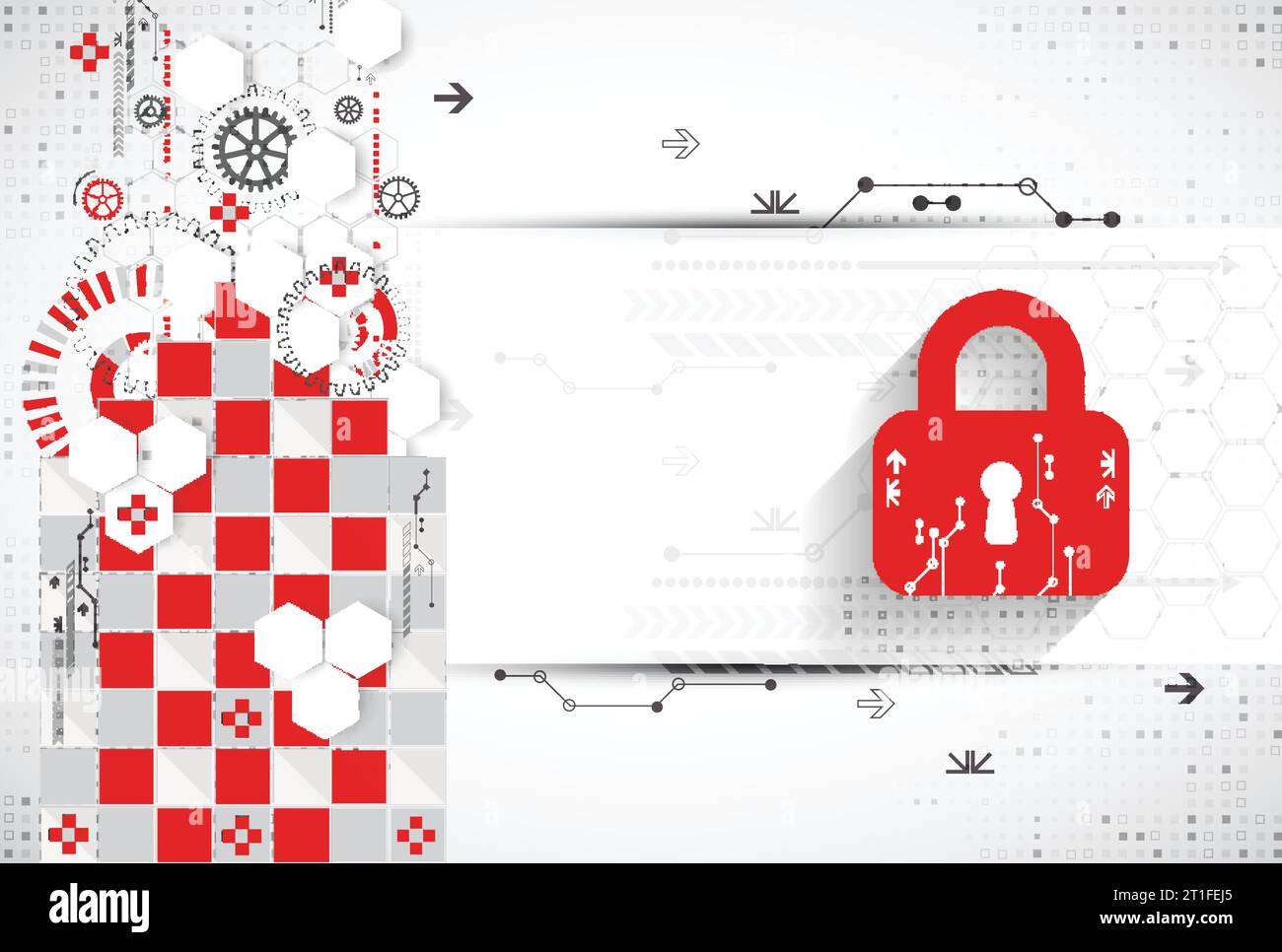 Red protection background. Technology security, encode and decrypt ...