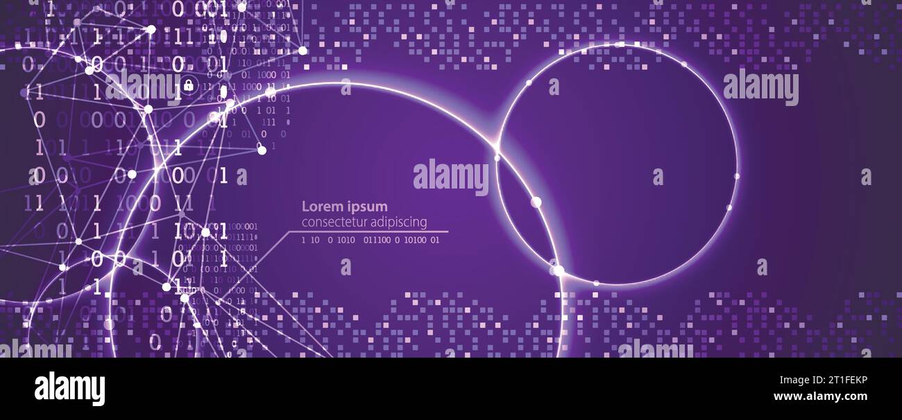 Technology Background Big Data Concept Binary Computer Code Vector Illustration Stock Vector