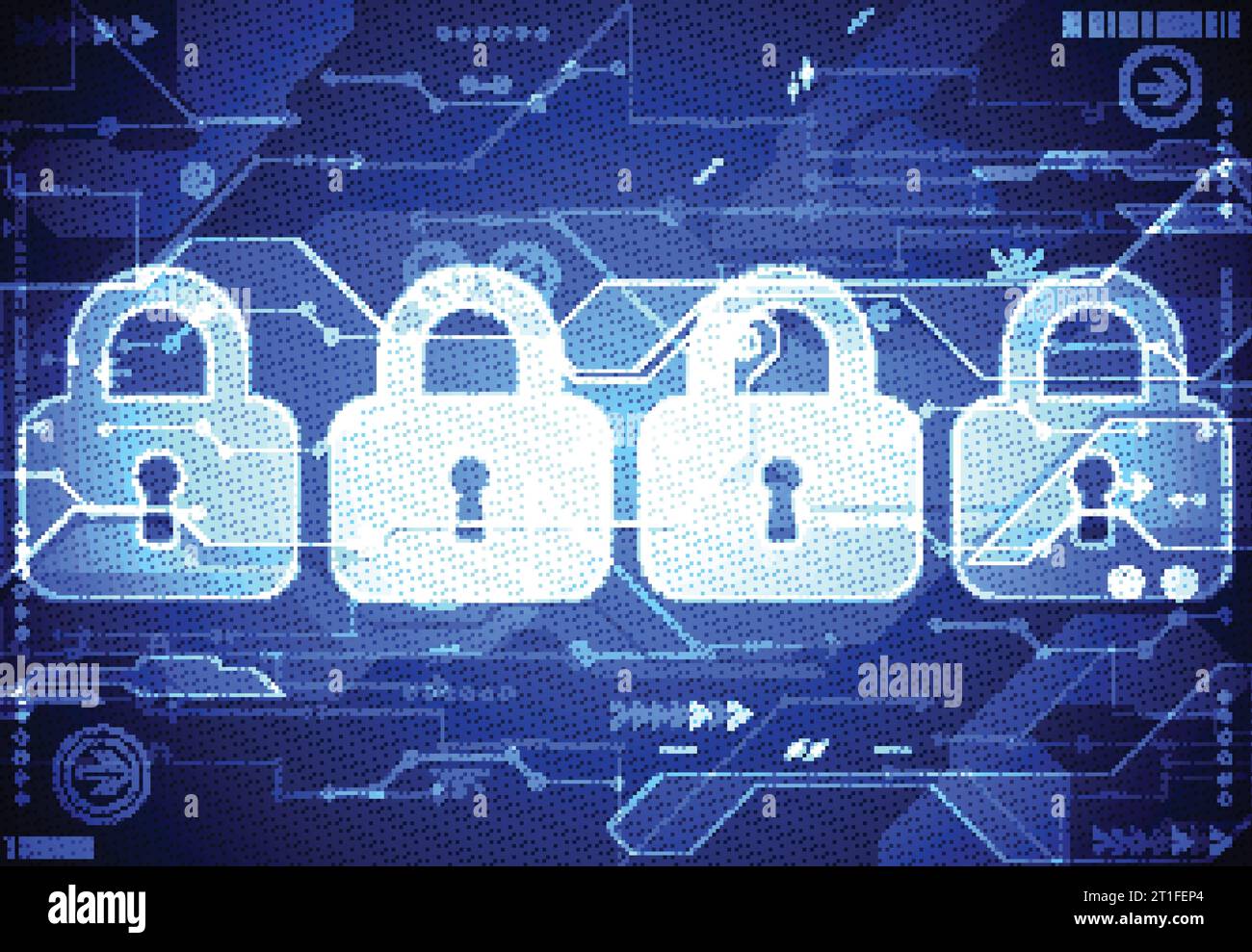 Protection concept. Protect mechanism, system privacy. Vector ...