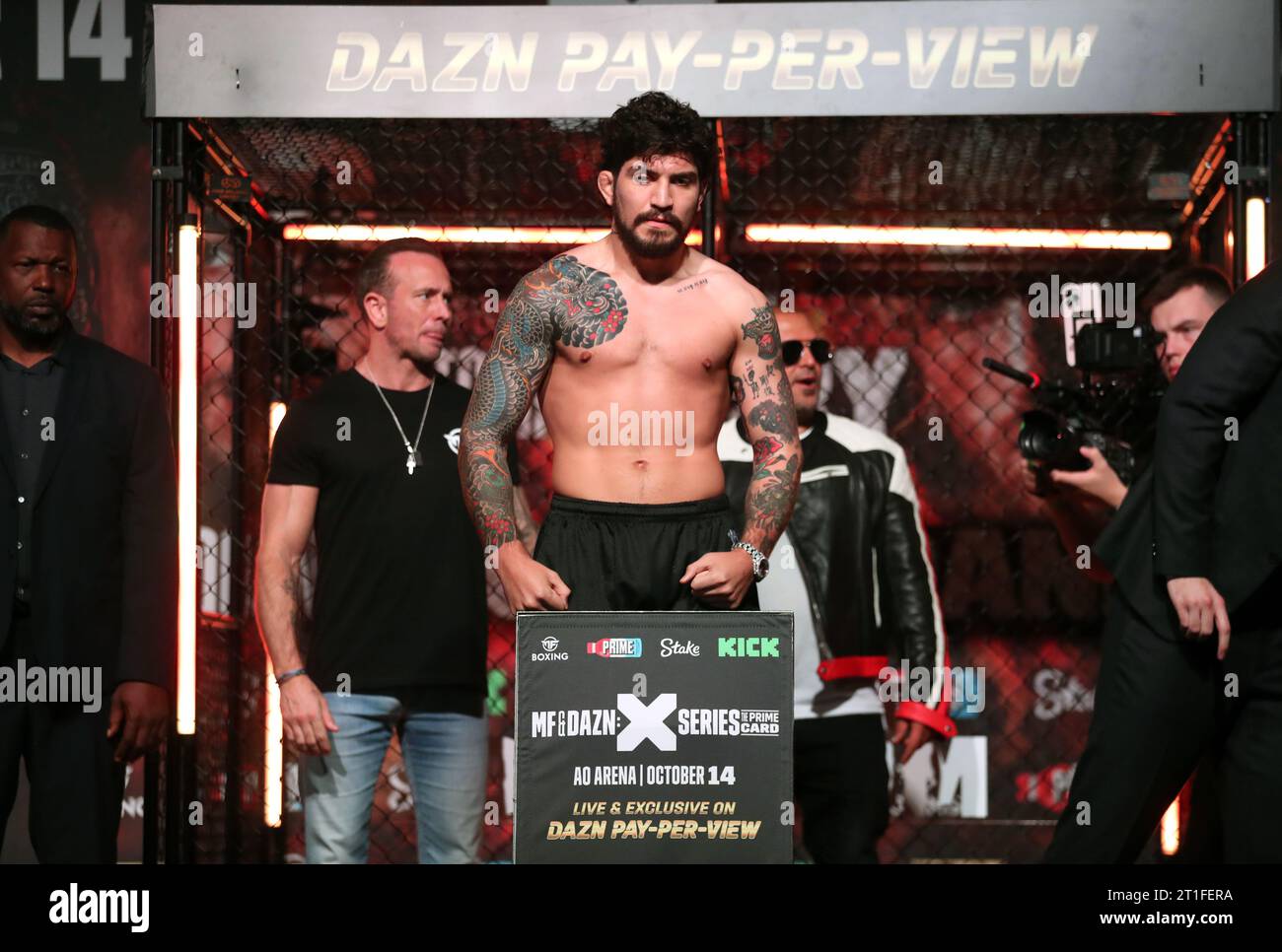 Dillon Danis during a weigh-in at the Exchange Hall, Manchester ...