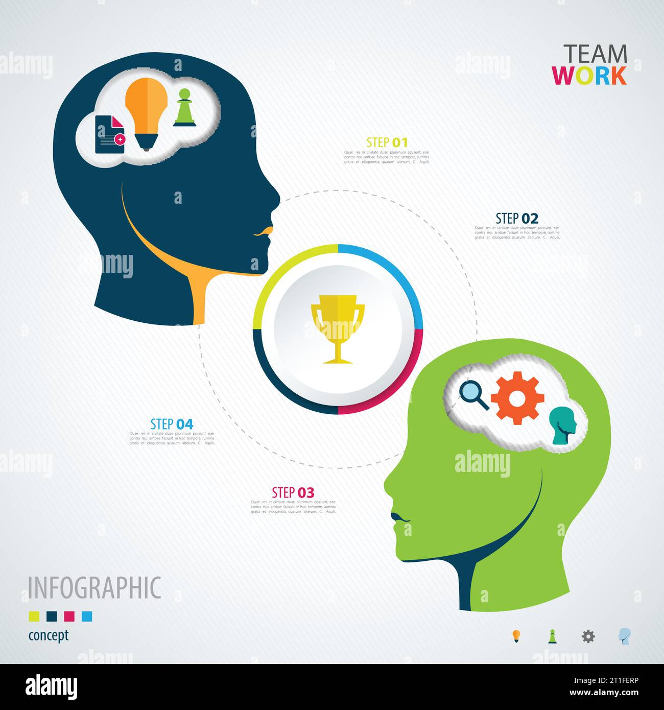 Infographic teamwork. Business concept. Vector Stock Vector Image & Art ...