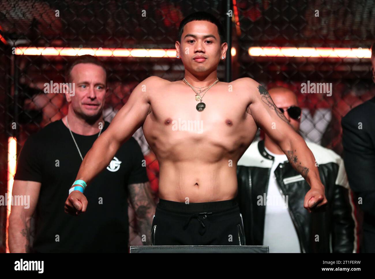 Salt Papi during a weigh-in at the Exchange Hall, Manchester. Picture ...