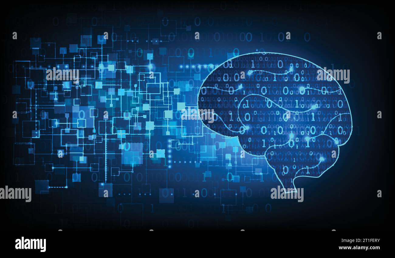 Abstract digital brain,technology concept. Vector Stock Vector Image & Art - Alamy