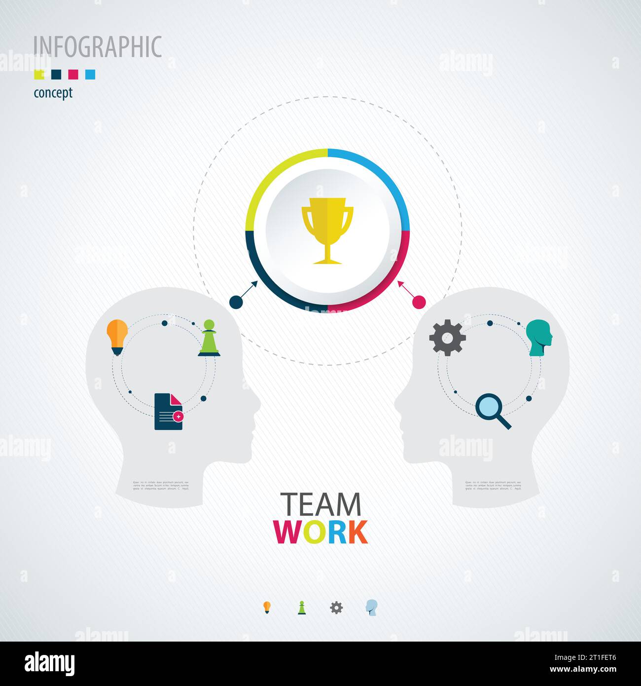 Infographic teamwork. Business concept. Vector Stock Vector Image & Art ...