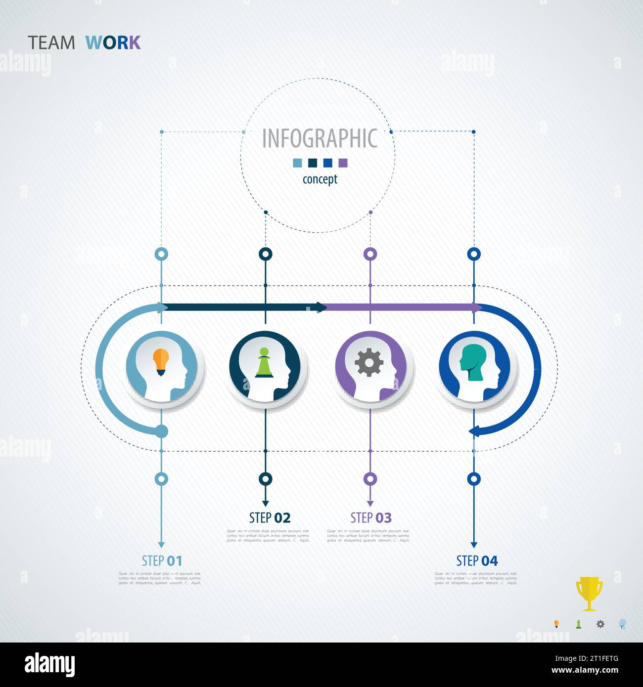 Infographic teamwork. Business concept. Vector Stock Vector Image & Art ...