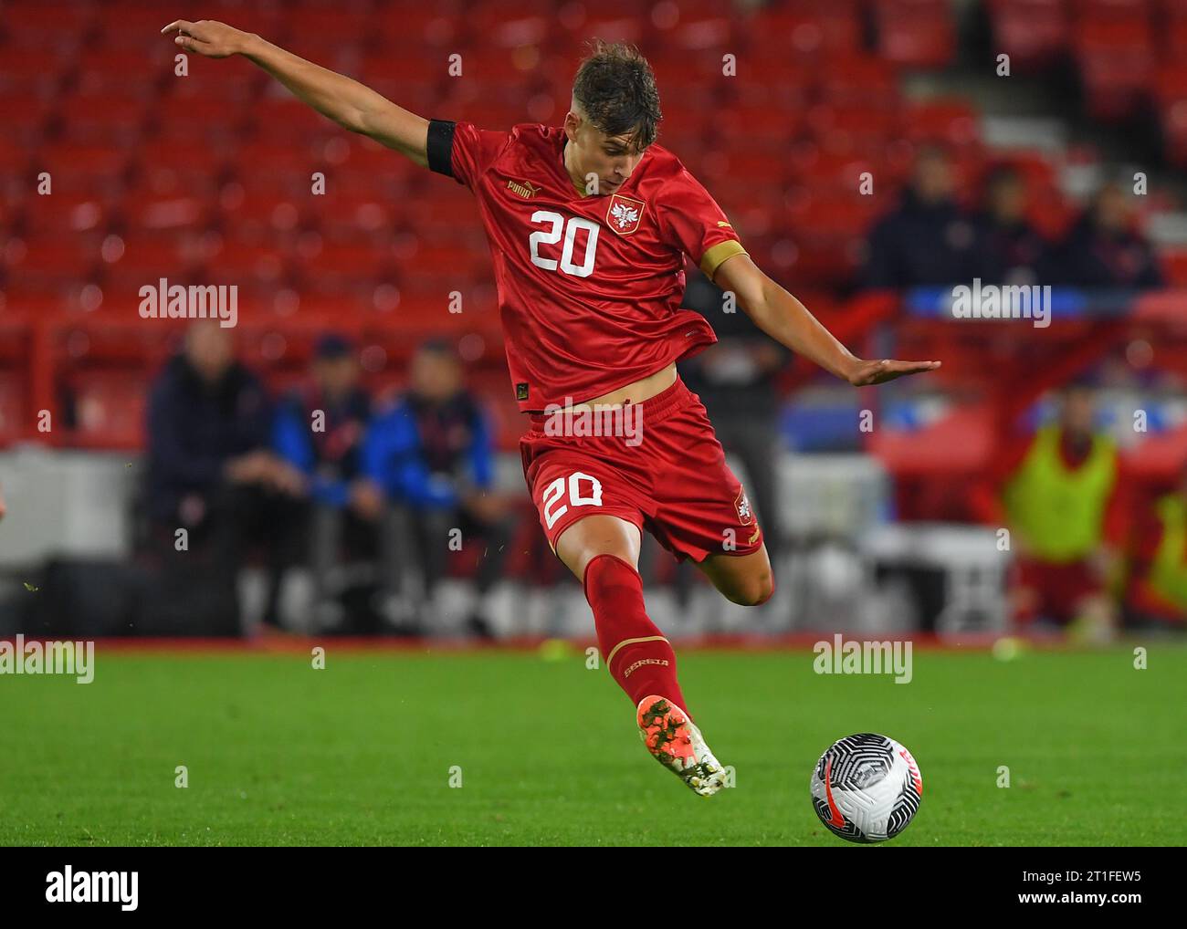 Aljosa Vasic of Serbia U21 in action during the UEFA European Under 21 ...