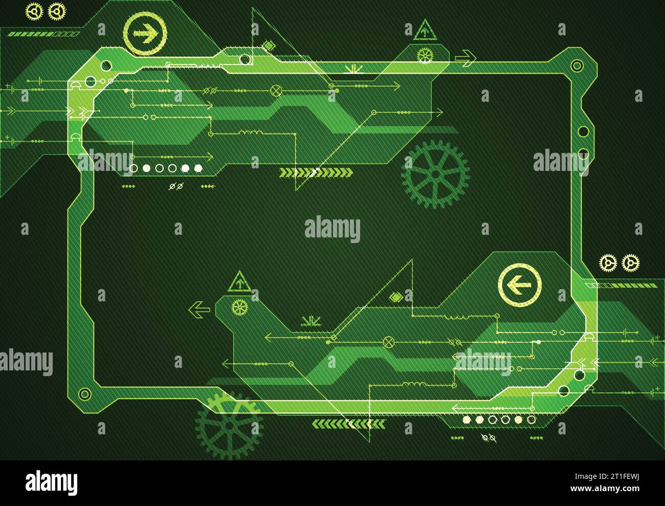 Abstract green digital communication technology background. Vector ...