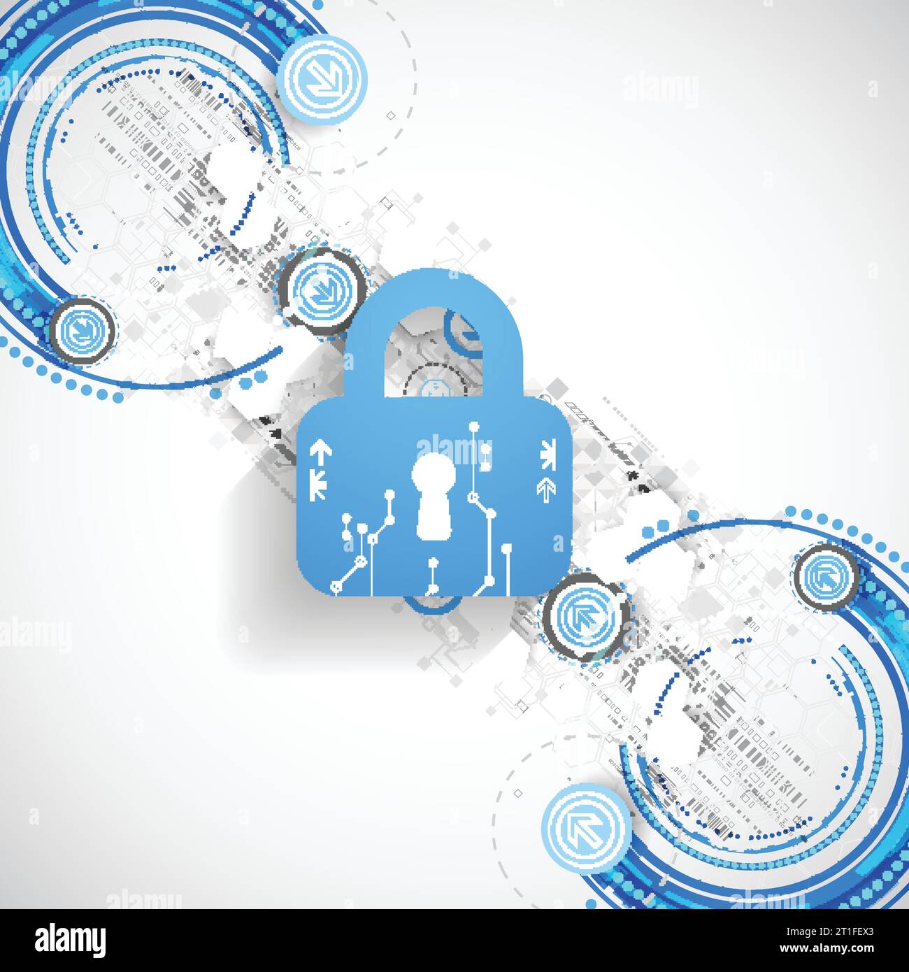 Protection concept. Security mechanism, system privacy. Digital ...