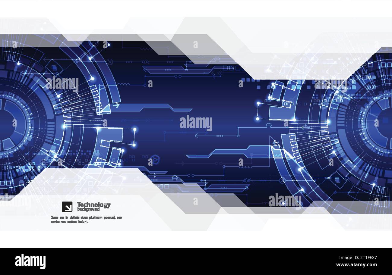 Abstract blue digital communication technology background. Vector ...