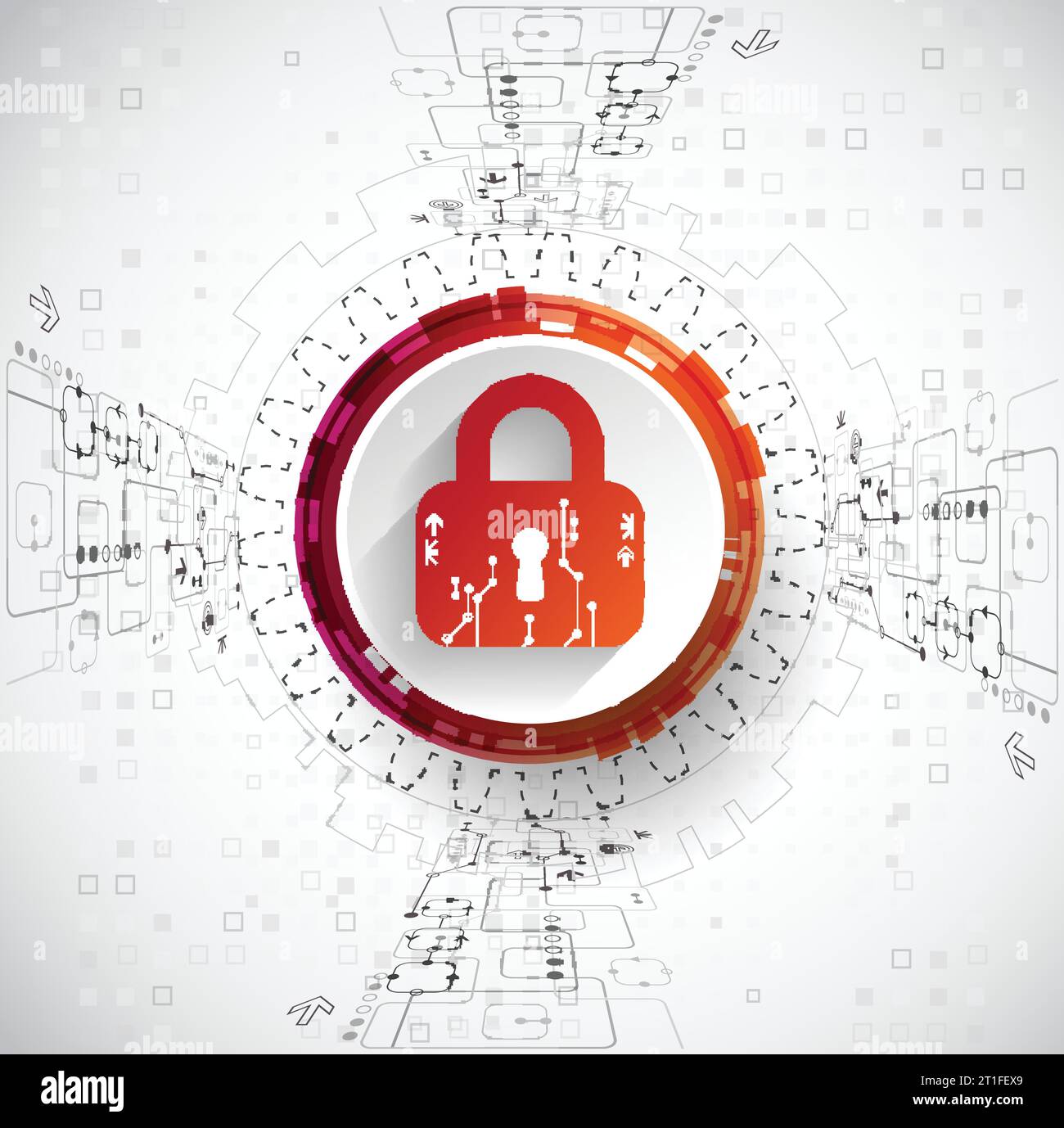 Protection concept. Security mechanism, system privacy. Digital ...