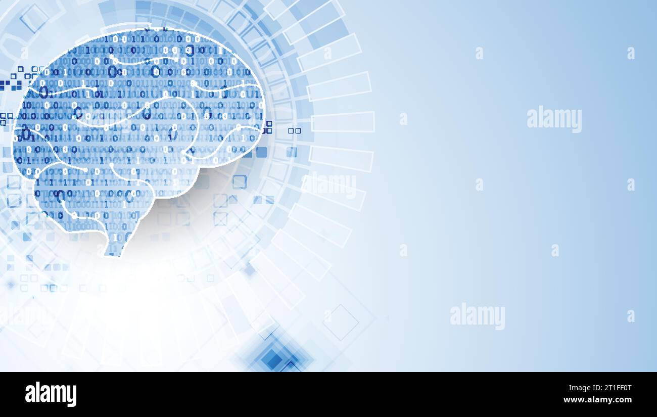 Abstract digital brain,technology concept. Vector Stock Vector Image ...