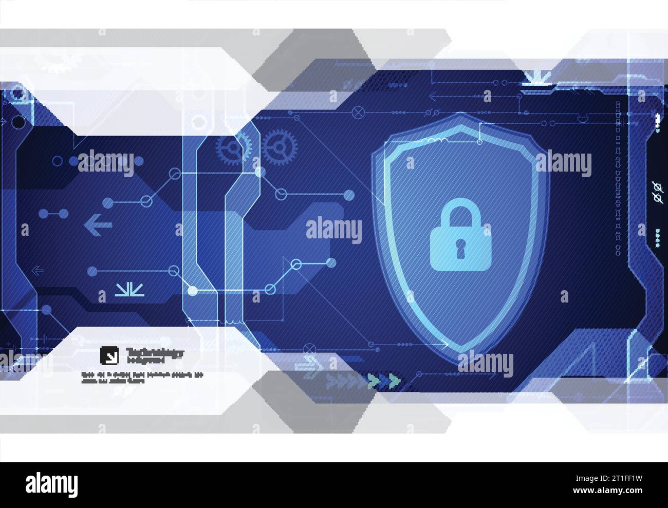 Protection concept of digital and technological background. Protect ...