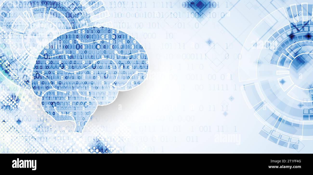 Abstract digital brain,technology concept. Vector Stock Vector Image & Art - Alamy