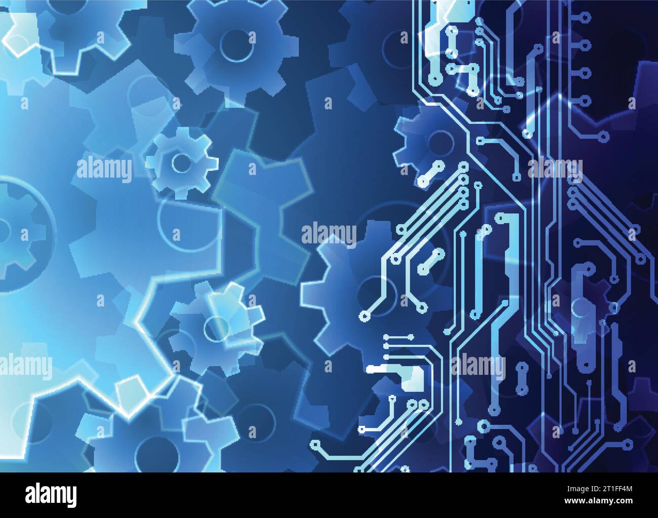 Vector illustration, Hi-tech digital technology and engineering theme ...