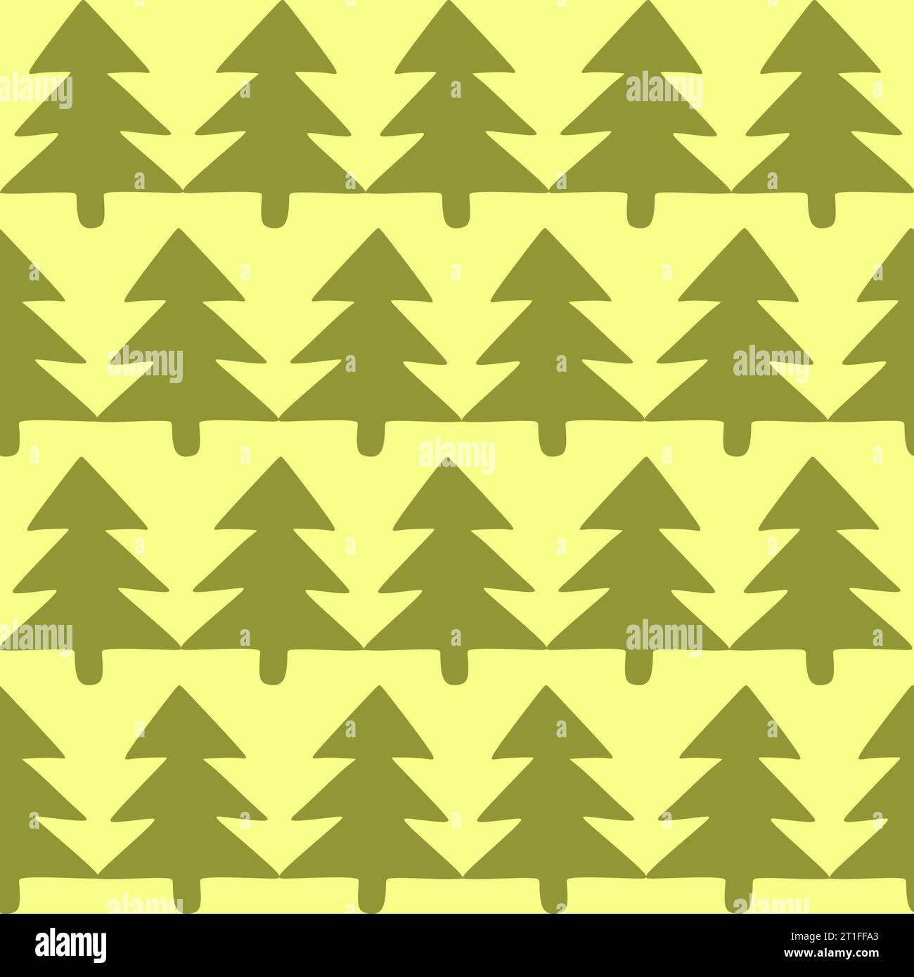 Geometry Christmas tree seamless pattern. Fir tree colorful background ...