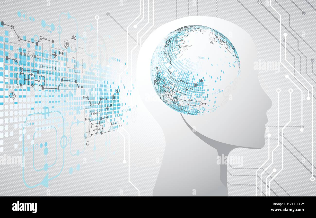 Creative brain concept background. Artificial Intelligence concept ...