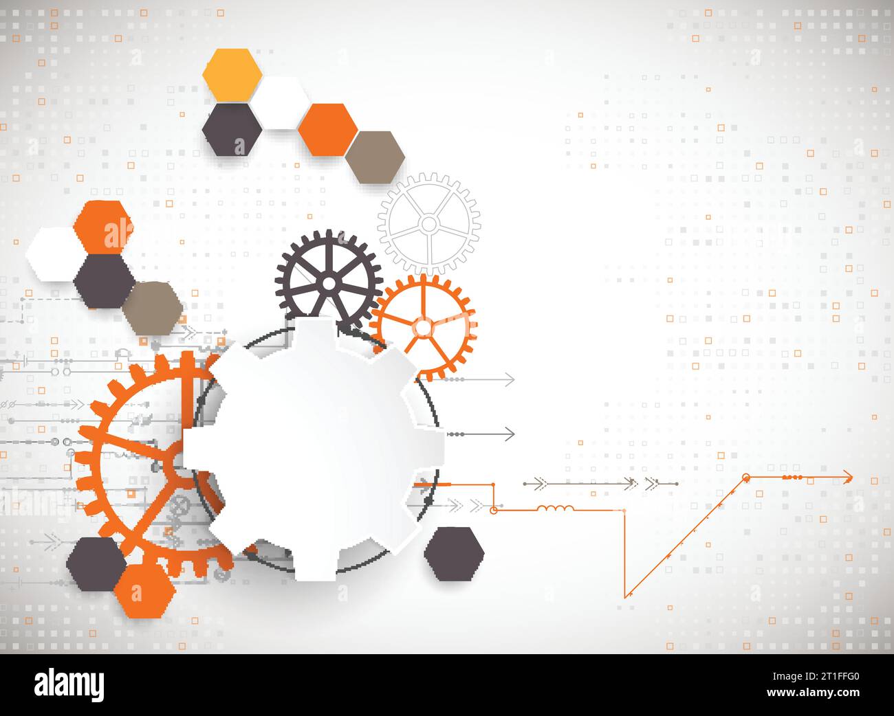 Vector illustration, Hi-tech digital technology and engineering theme ...