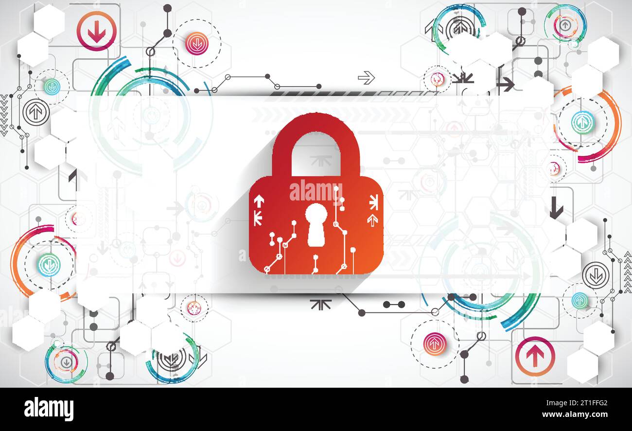 Protection background. Technology security, encode and decrypt, techno ...