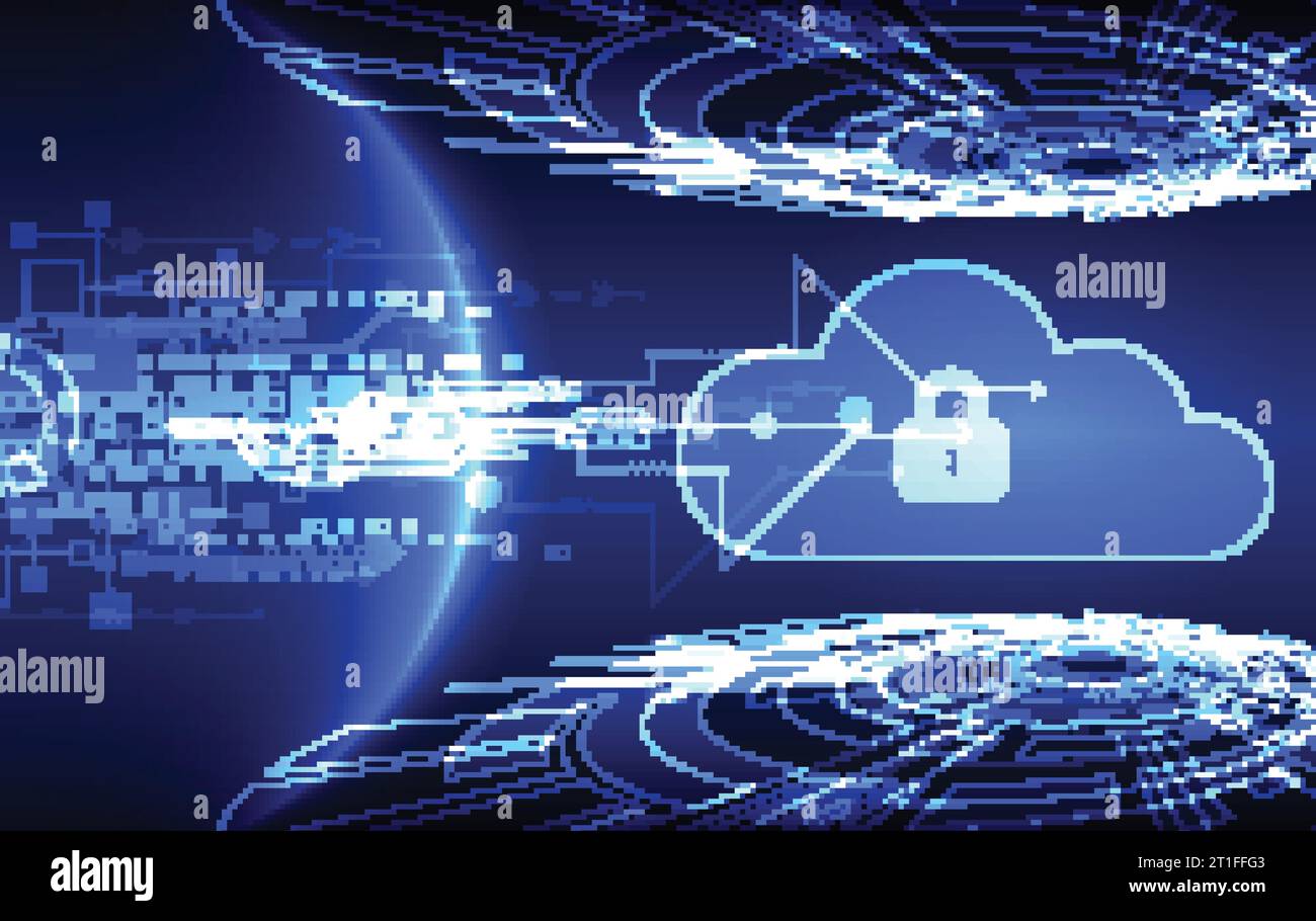 Abstract security cloud technology background. Illustration Vector ...