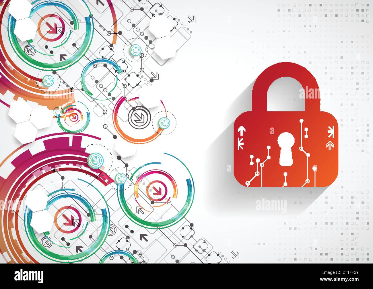 Protection background. Technology security, encode and decrypt, techno scheme, vector ...