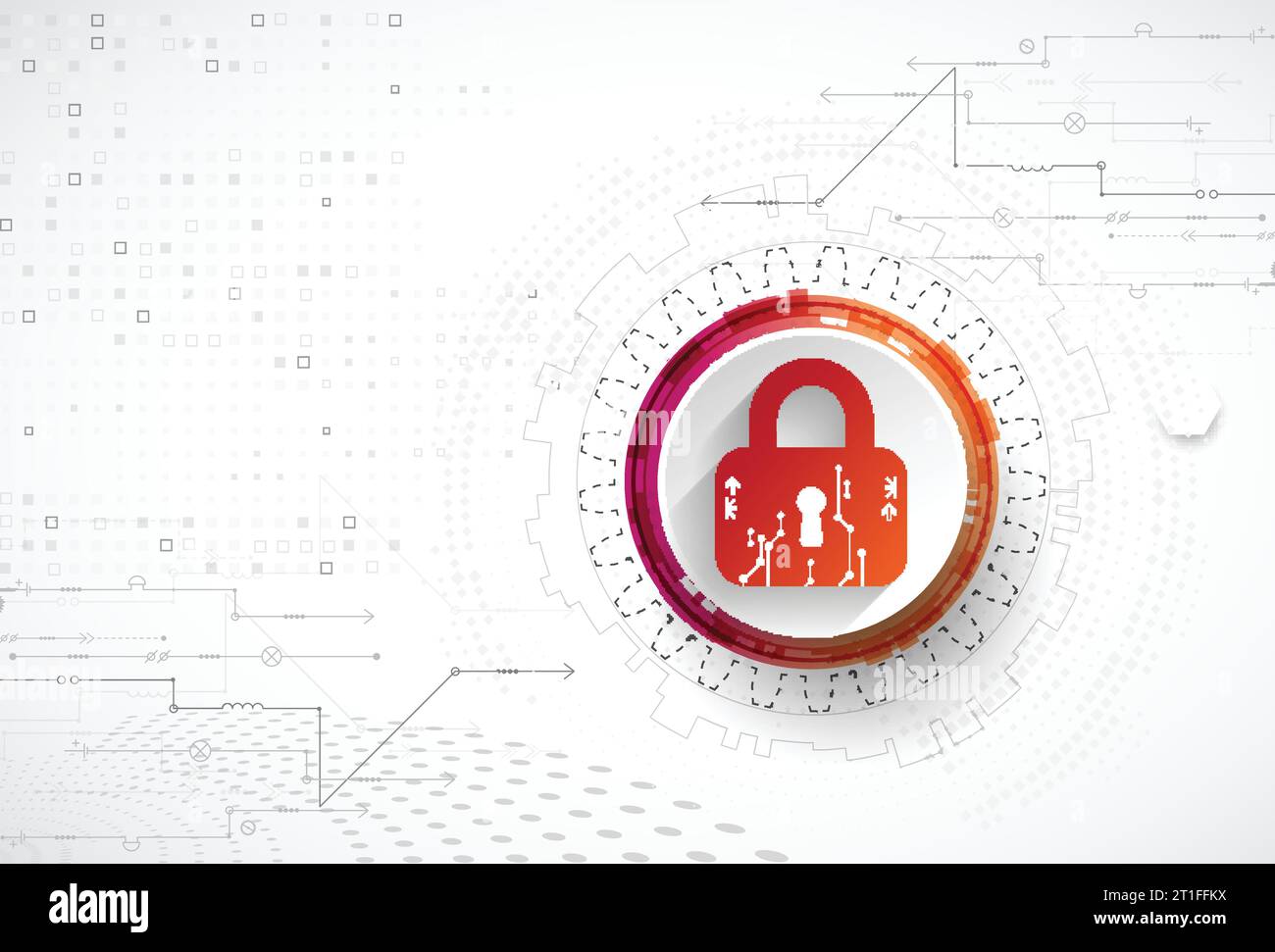 Protection concept. Security mechanism, system privacy. Digital ...