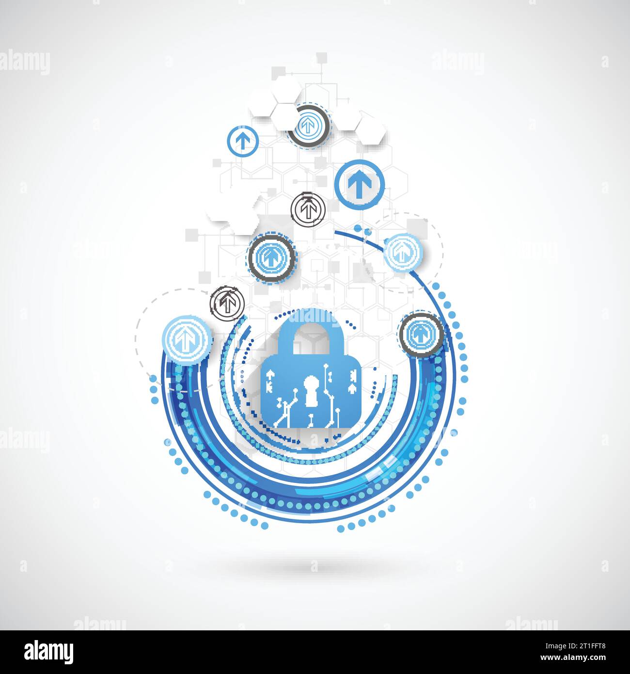 Protection concept. Security mechanism, system privacy. Digital ...