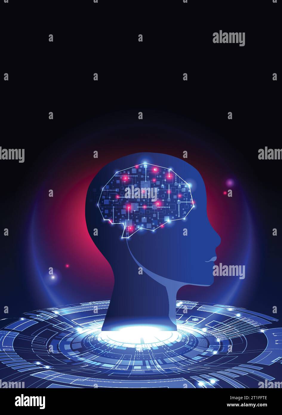 Artificial intelligence concept. Technology background. Vector science ...