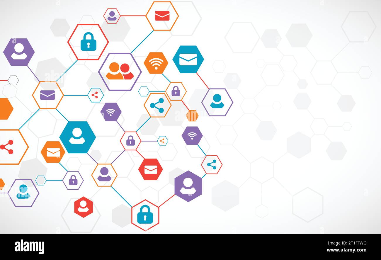 Social media vector background. Network concept Stock Vector Image ...