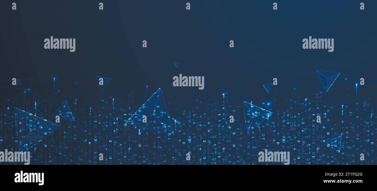 Technology Background Big Data Concept Binary Computer Code Vector