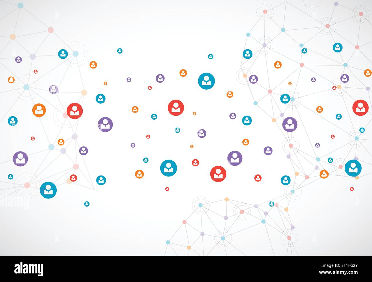 Social media vector background. Network concept Stock Vector Image ...