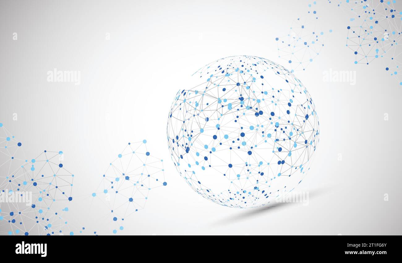 Abstract technology sphere background. Global network consept. Vector Stock Vector Image & Art ...