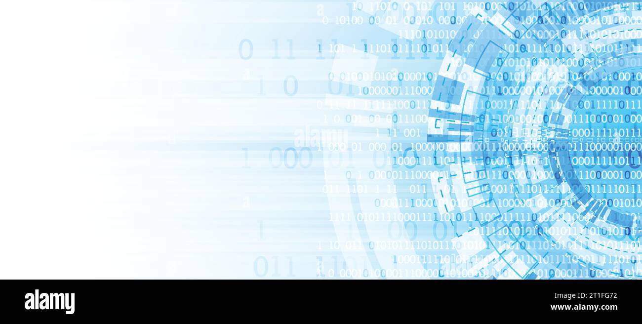 Technology background. Binary computer code. Vector illustration Stock Vector Image & Art - Alamy