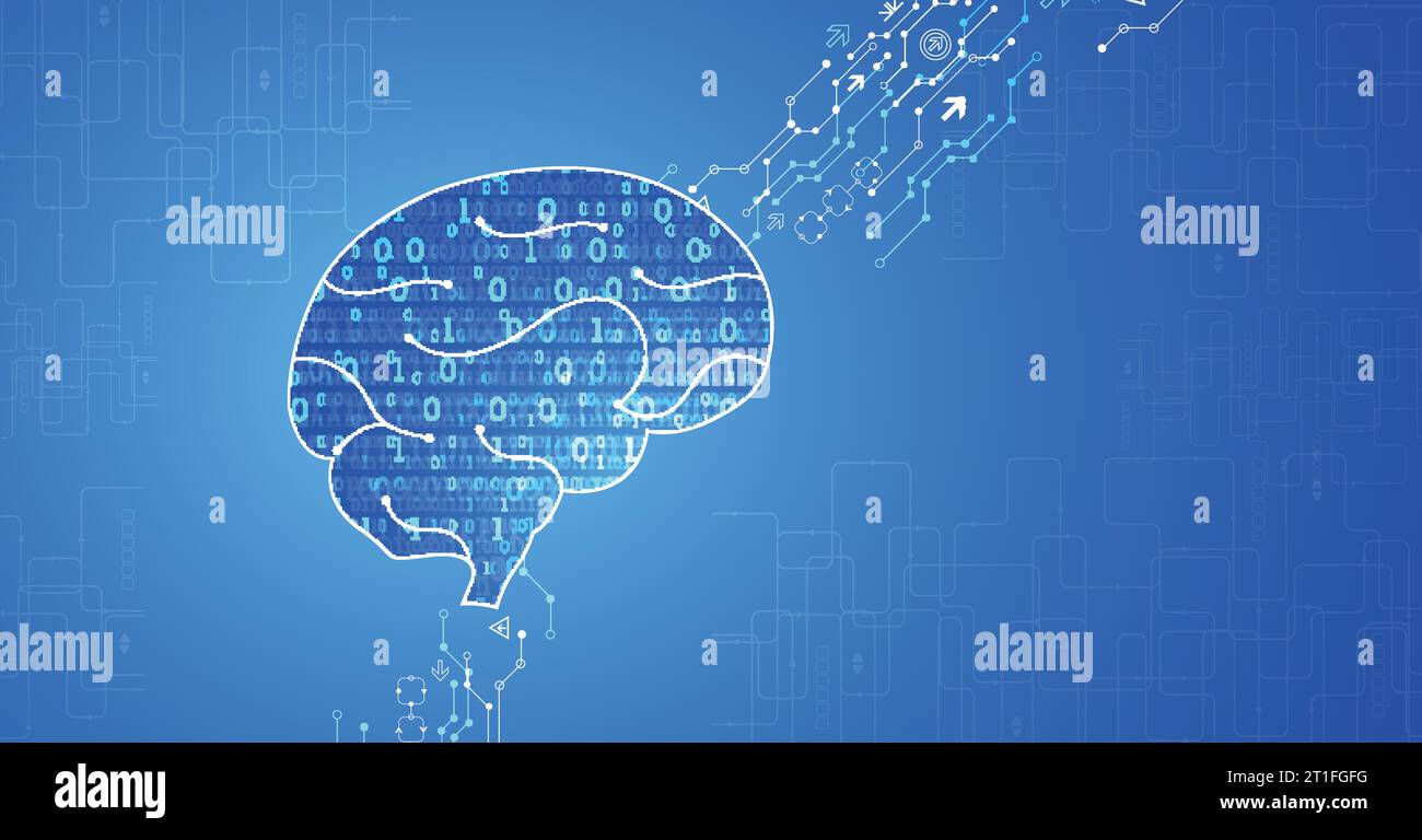 Abstract digital brain,technology concept. Vector Stock Vector Image & Art - Alamy