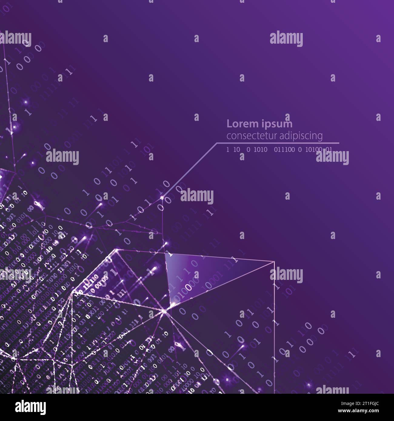 Technology background. Big data concept. Binary computer code. Vector ...