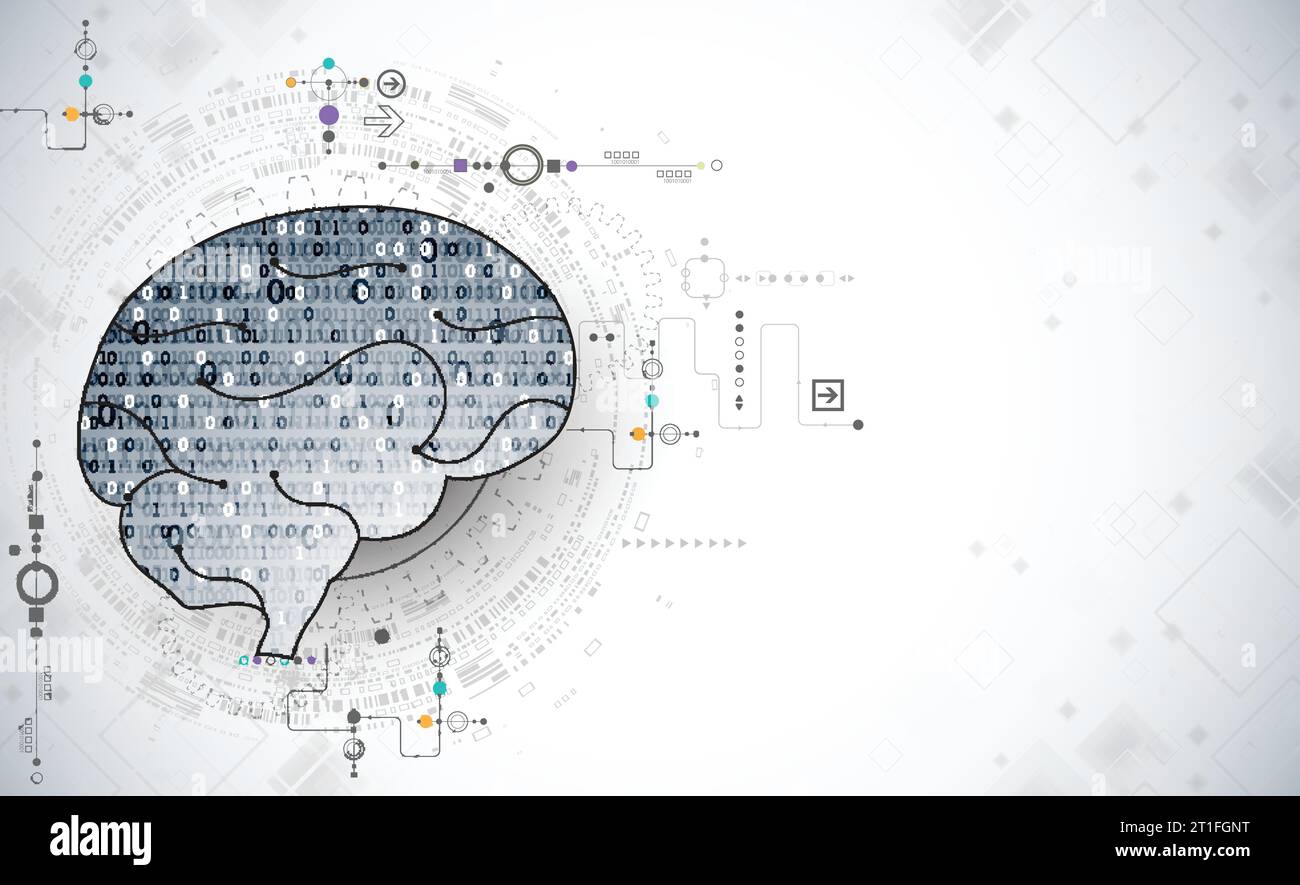 Abstract digital brain,technology concept. Vector Stock Vector Image & Art - Alamy
