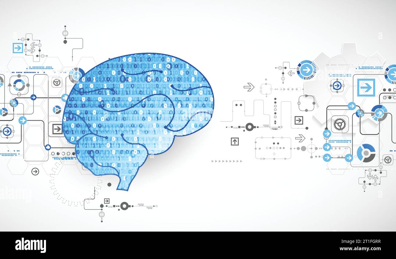 Abstract digital brain,technology concept. Vector Stock Vector Image & Art - Alamy
