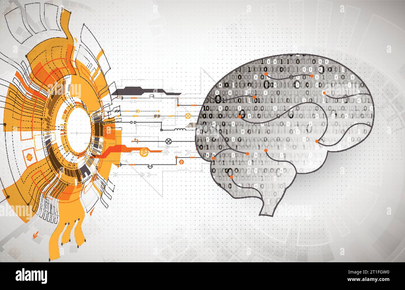 Abstract digital brain,technology concept. Vector Stock Vector Image & Art - Alamy