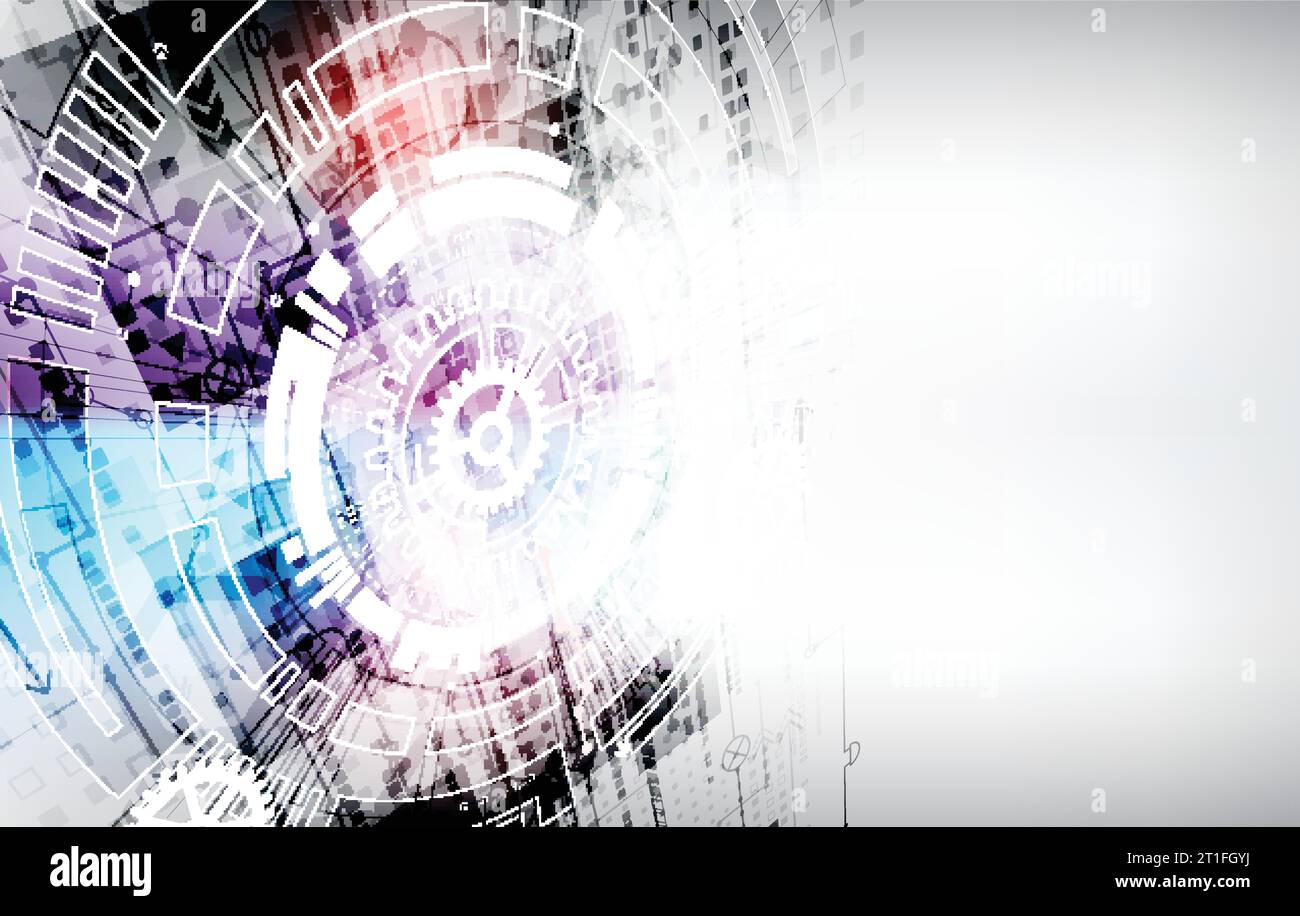 Abstract color digital communication technology background. Vector ...