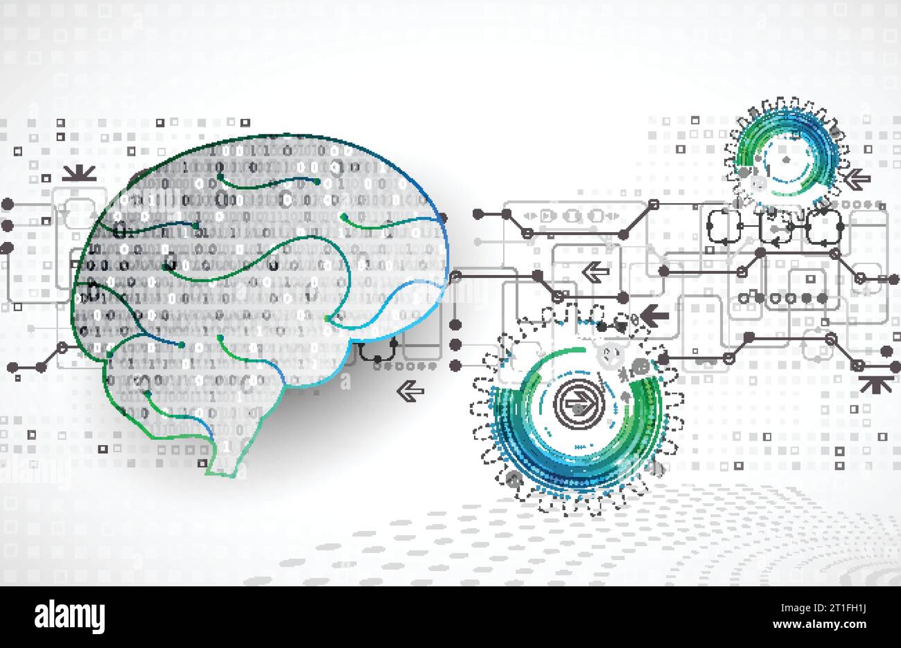 Abstract digital brain,technology concept. Vector Stock Vector Image & Art - Alamy