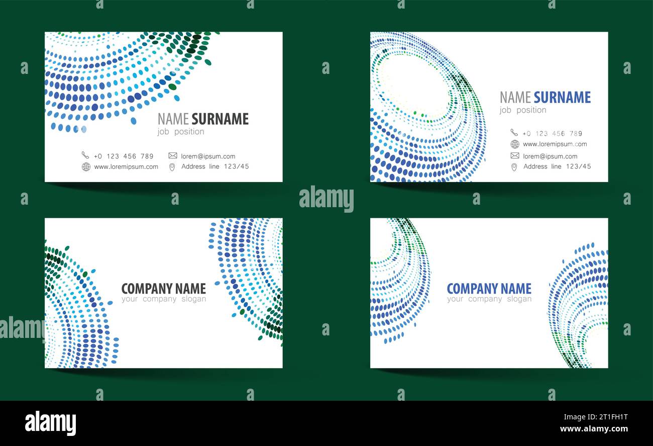 Creative double-sided business card template. Vector Stock Vector Image ...