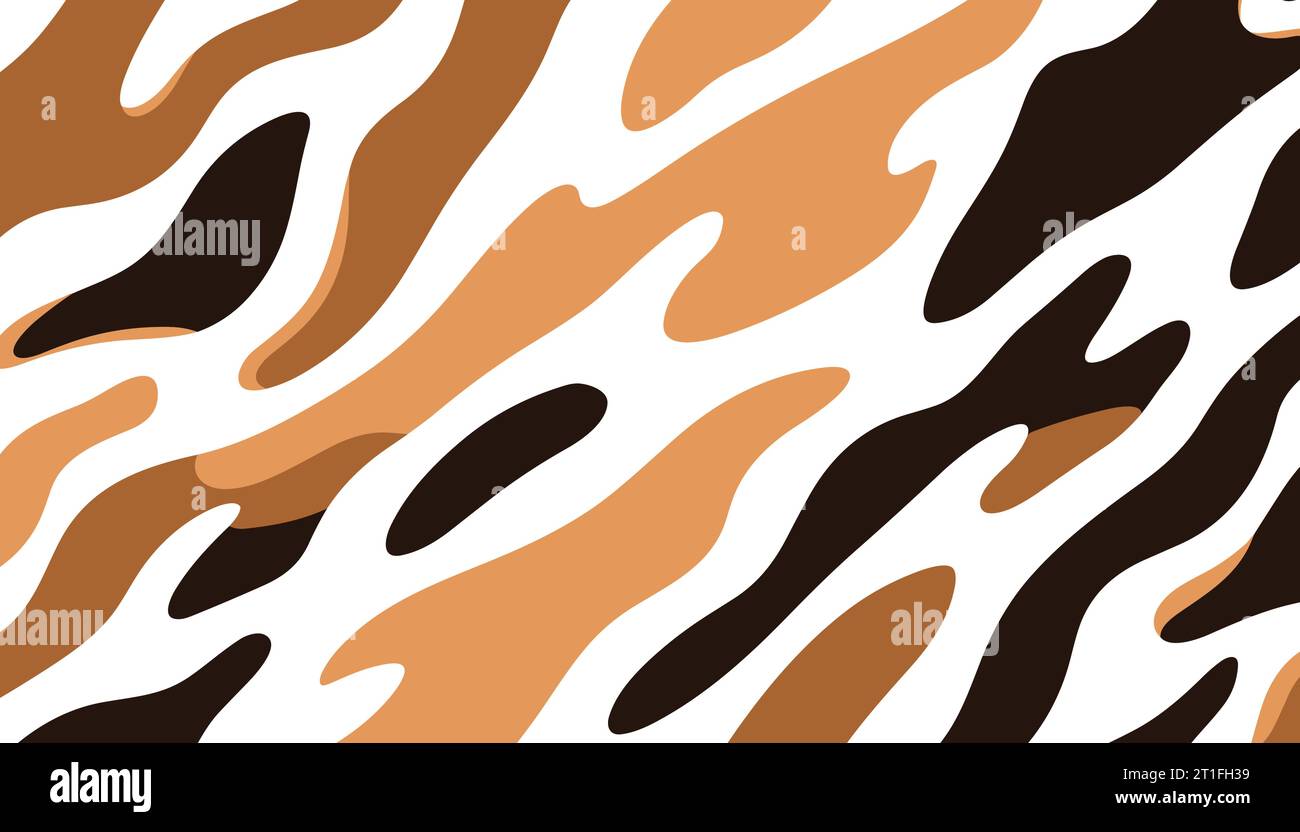 Pattern with tiger stripes. Abstract animal print. Vector illustration ...