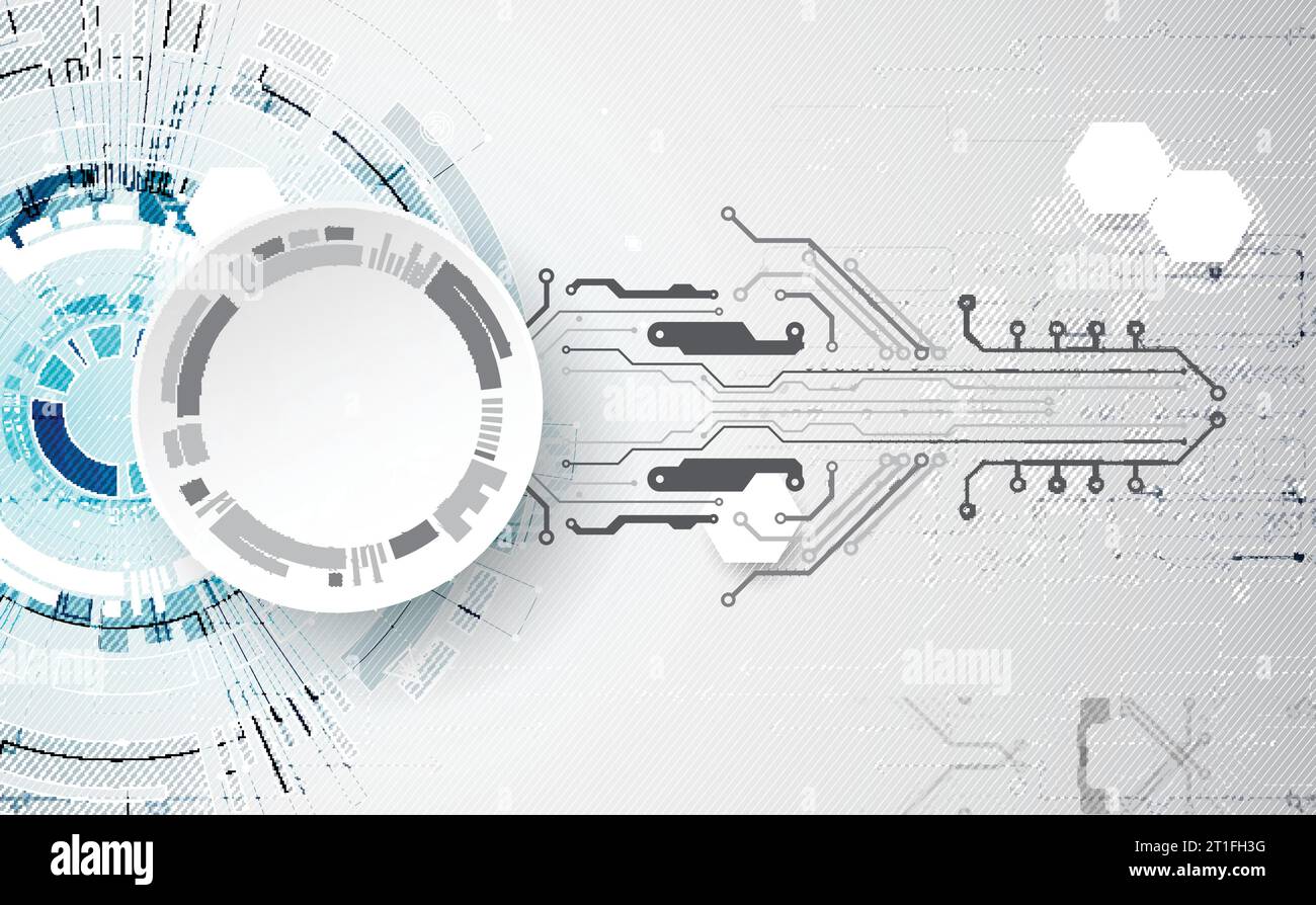 Abstract circle technology concept. Circuit board, high computer color ...