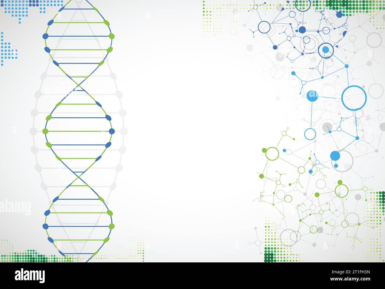 Science template, wallpaper or banner with a DNA molecules. Vector ...