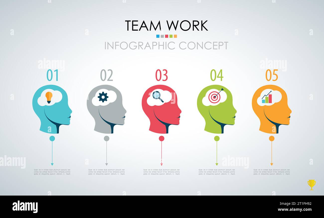 Info graphic teamwork. Business concept. Vector Stock Vector Image ...